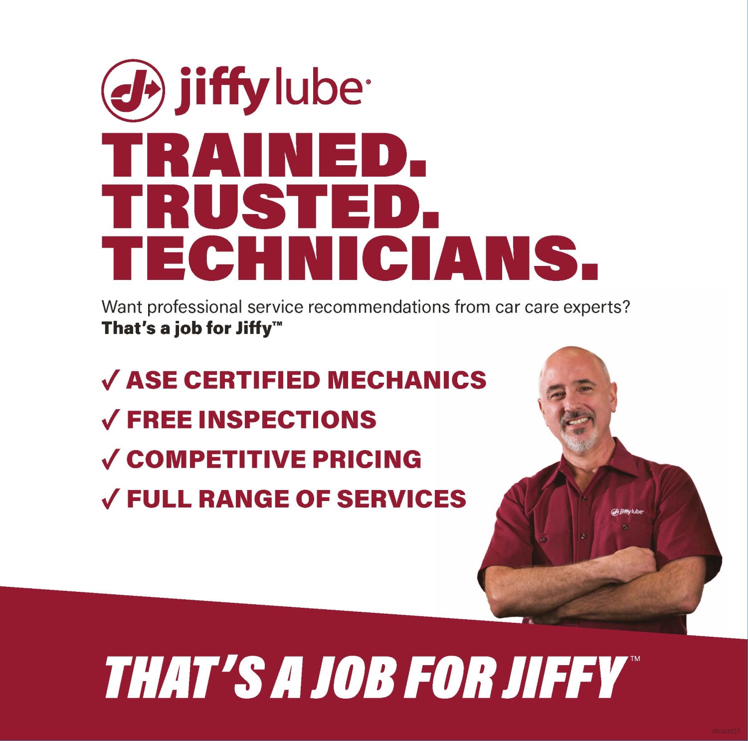 Lobby Poster - TRAINED. TRUSTED. TECHNICIANS. – ACE-Jiffylube