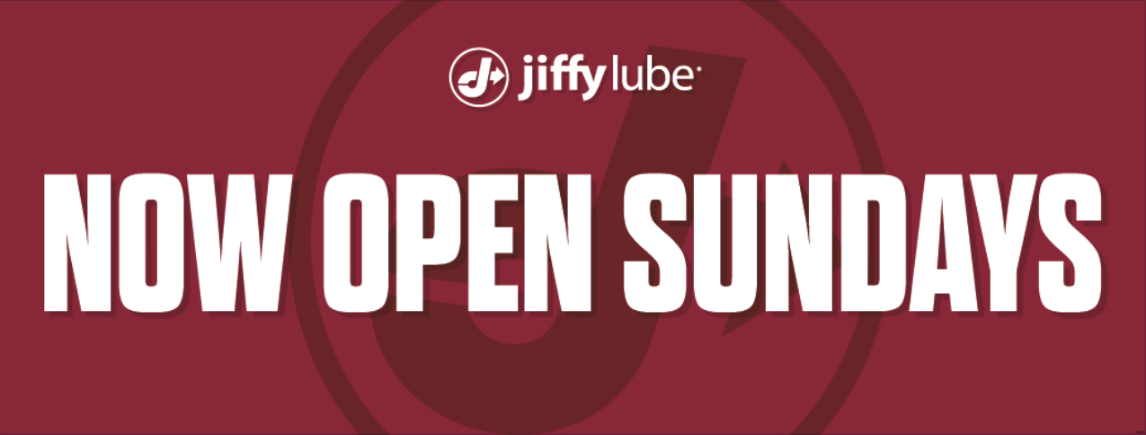 Lawn Banner - Now Open Sundays V2 – ACE-Jiffylube